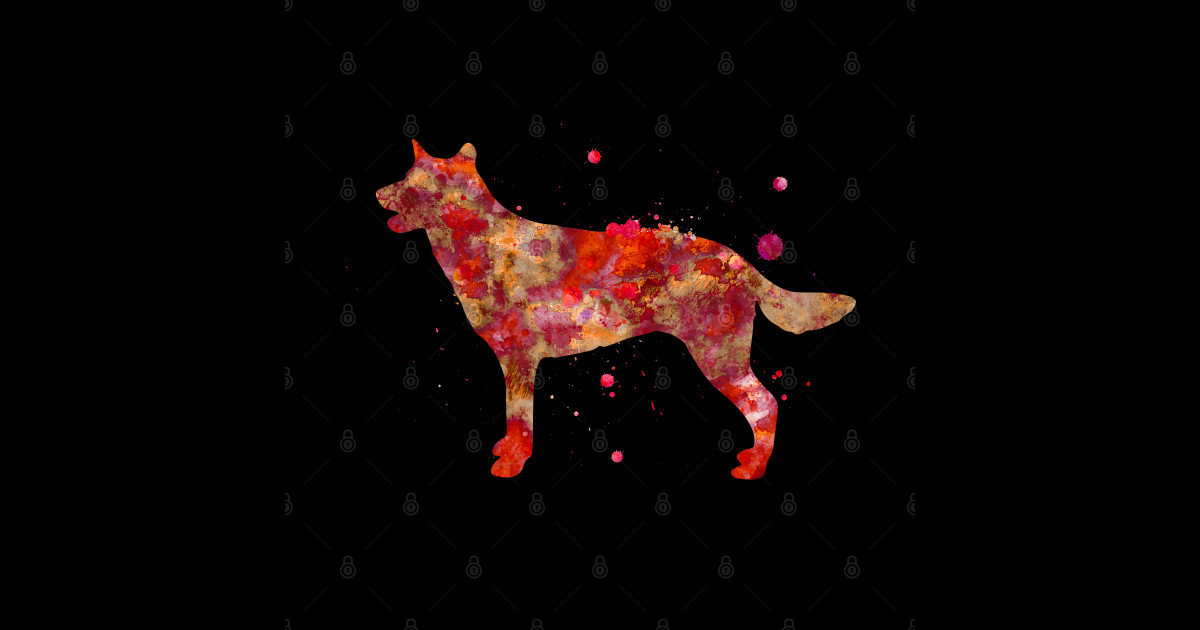 Chinook Dog Watercolor Painting - Chinook - Sticker | TeePublic