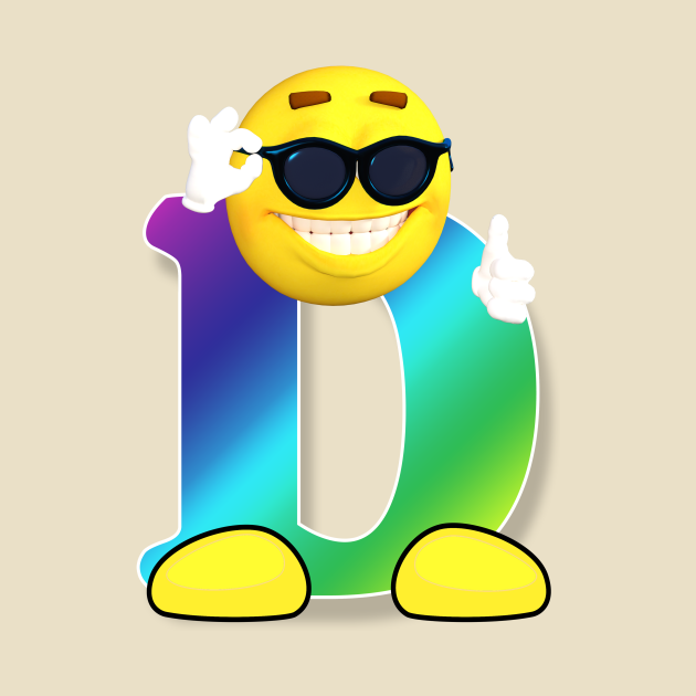 Letter D Alphabet Smiley Monogram Face Emoji Shirt for Men Women Kids ...