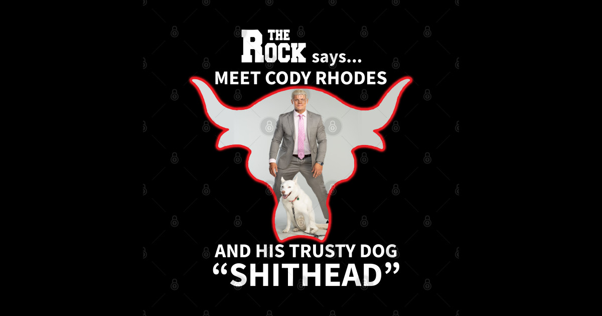 Meet Cody Rhodes and Shithead the Dog - Wrestling - Sticker | TeePublic