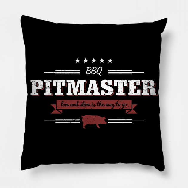 BBQ Pitmaster Low and Slow is the Way To Go Funny - Bbq - Pillow ...