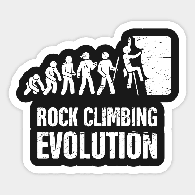 Rock Climbing Evolution - Rock Climbing - Sticker | TeePublic