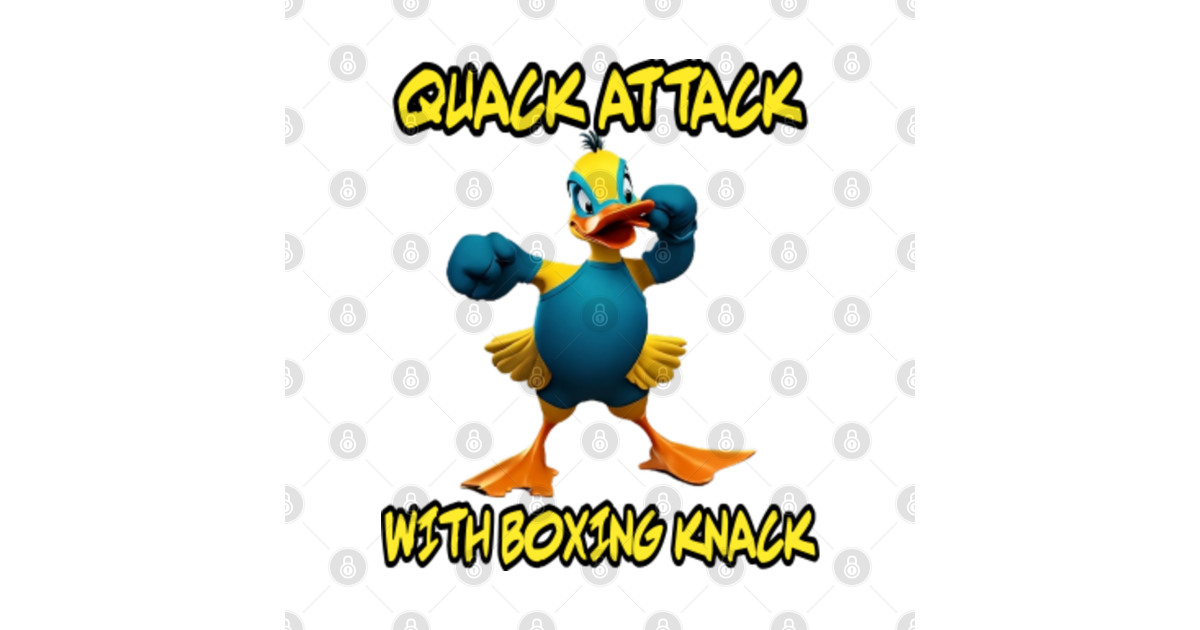 Quack Attack With A Boxing Knack Funny Duck t-shirt - Duck Lover Gift ...
