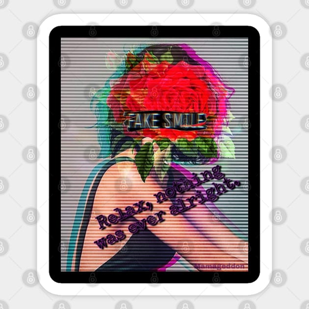 Fake Smile - Fake Smile - Sticker | TeePublic