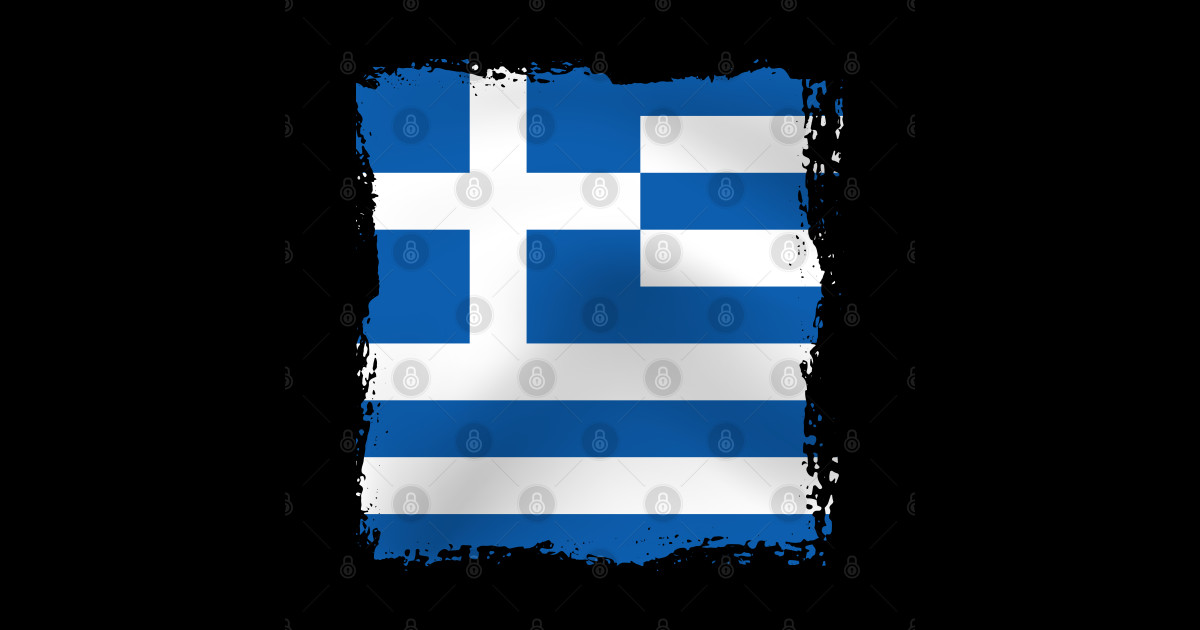 Greece artwork - Greece Flag - Sticker | TeePublic