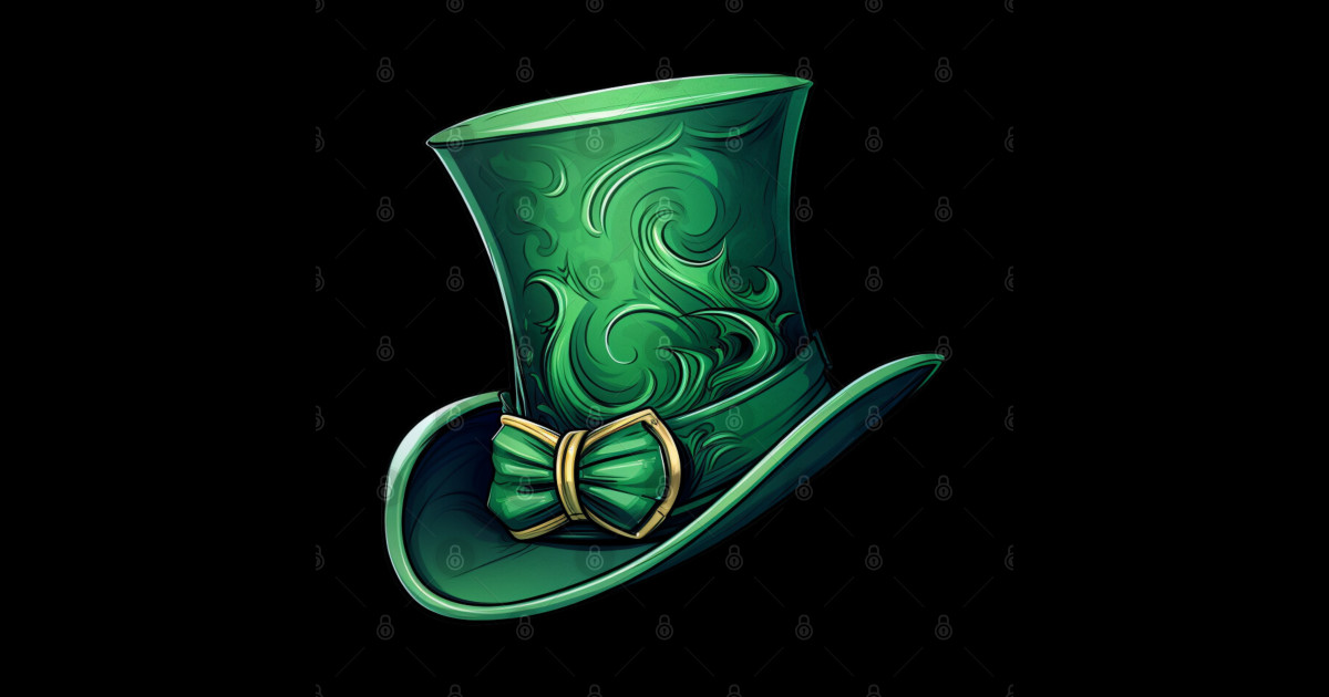 St Patrick's Day Leprechaun Top Hat - St Patricks Day - Sticker | TeePublic
