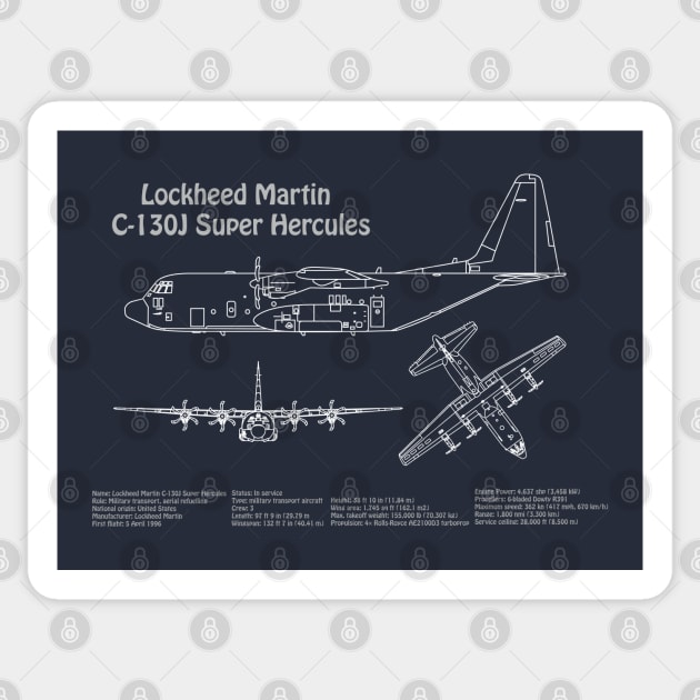 C-130 Hercules - Airplane Blueprint - ADpng - C 130 - Sticker | TeePublic