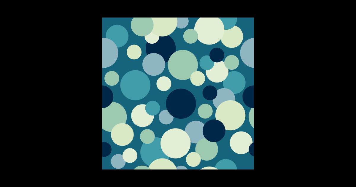 Spots and Dots Teal and Blue - Spot - Sticker | TeePublic