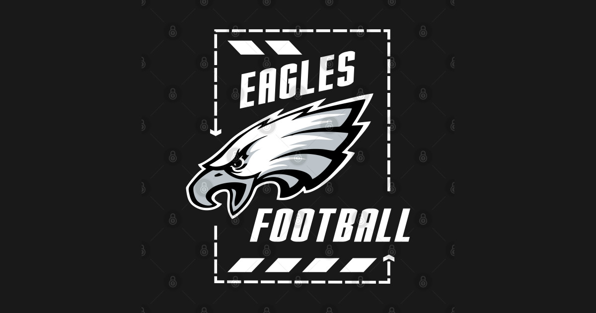 EAGLES FOOTBALL white - Eagles Football - T-Shirt | TeePublic