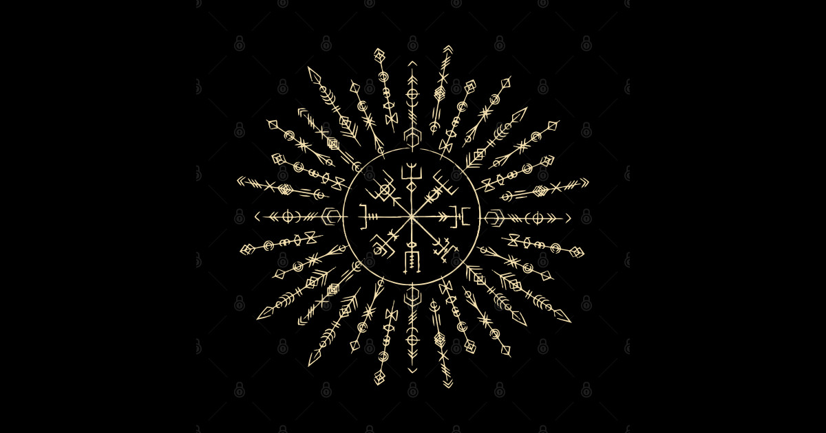 Dark Runic Symbols - Viking Mythology - Pin | TeePublic