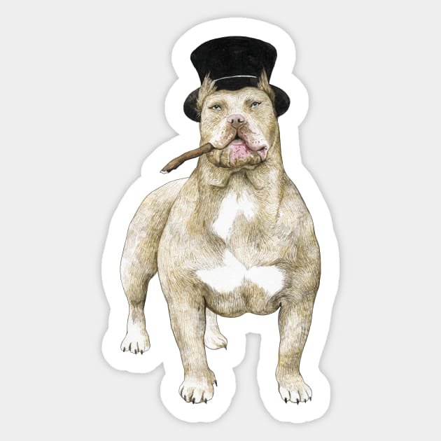 Sir pitbull - Dog - Sticker | TeePublic