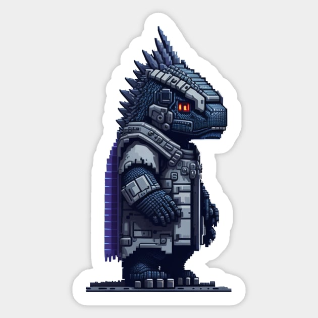 Godzilla Pixel - Godzilla Pixel - Sticker | TeePublic