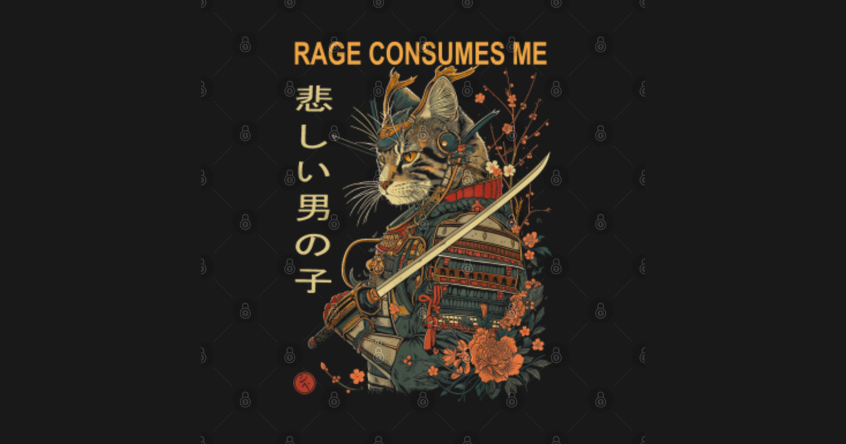 Rage Consumes Me Funny Cat Meme Japanese Humor Sarcastic - Rage ...