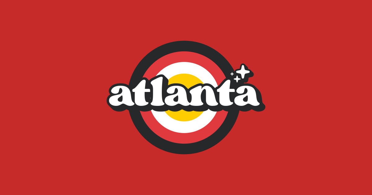 Vintage Atlanta Sunset Seal // Retro City Emblem for Atlanta, Georgia ...