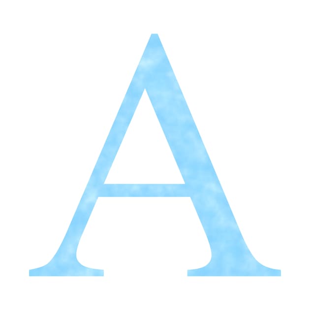 Watercolor Letter A Light Blue - Letter A - Kids Hoodie | TeePublic