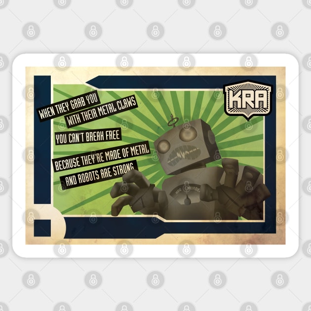 KRA poster 3* - Killer Robot - Sticker | TeePublic