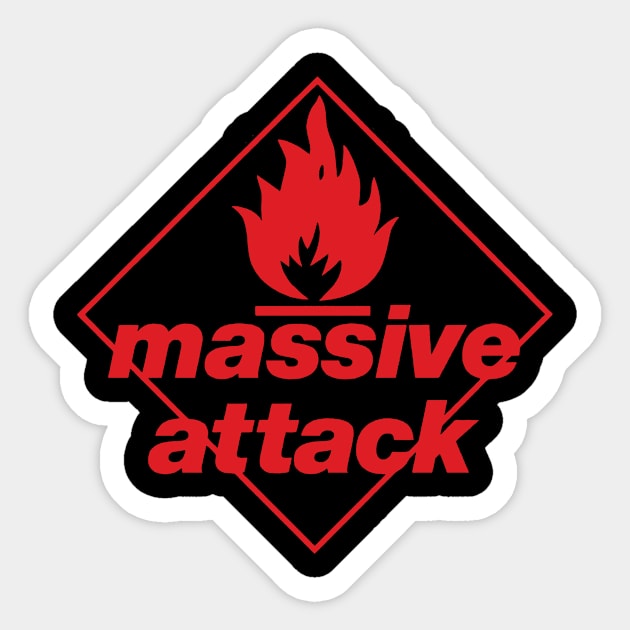 Massive Attack Fire - Massive Attack - Sticker | TeePublic