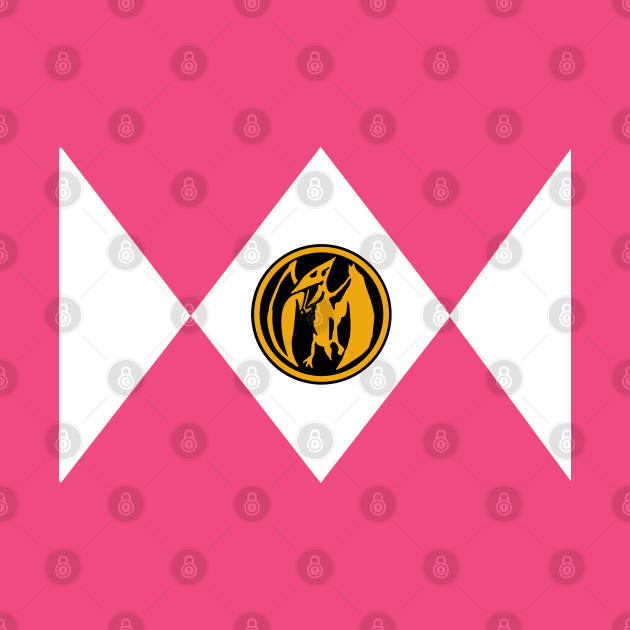 Pink Ranger Logo - Mighty Morphin Power Rangers - T-Shirt | TeePublic