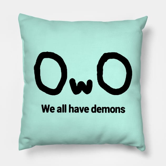 OWO - Fur Ouo Ovo Uvu Furry Meme Uwu Win Owo - Pillow | TeePublic