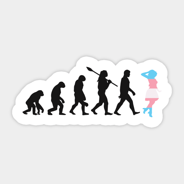 LGBTQIA Pride Transgender Human Evolution - Transgender - Sticker ...