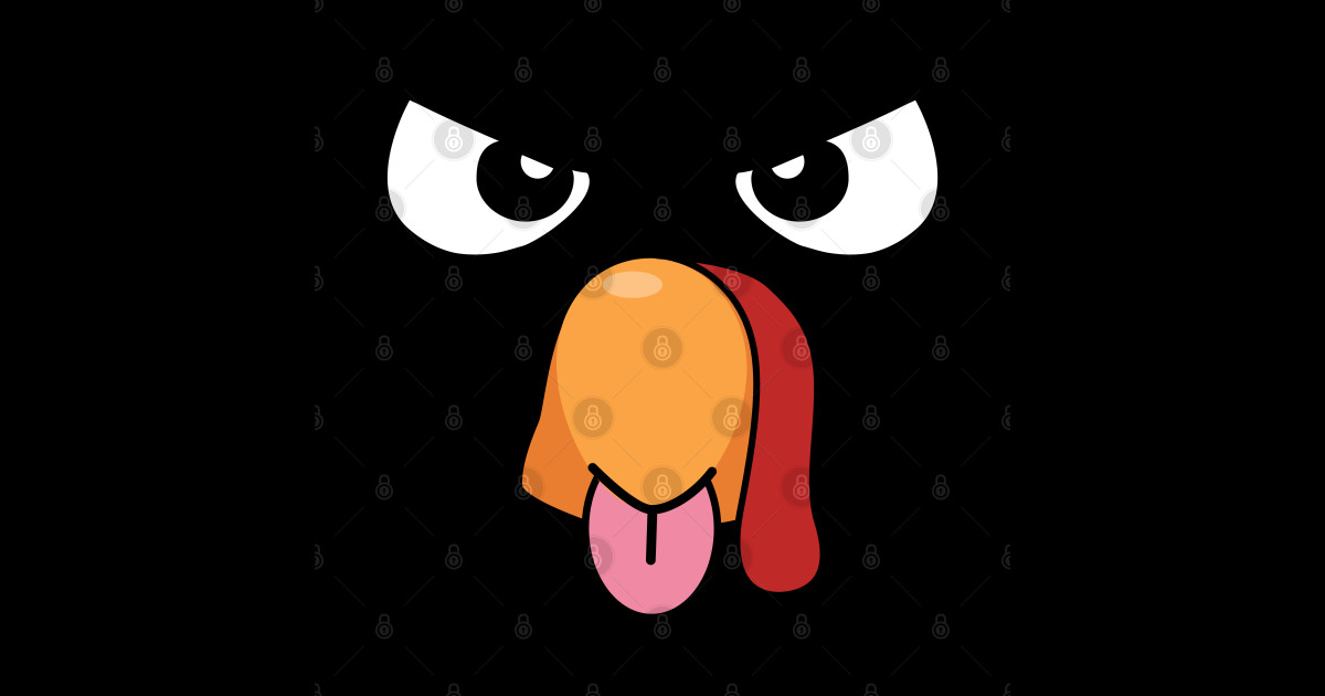 Angry Turkey Face - Turkey Face - Sticker | TeePublic