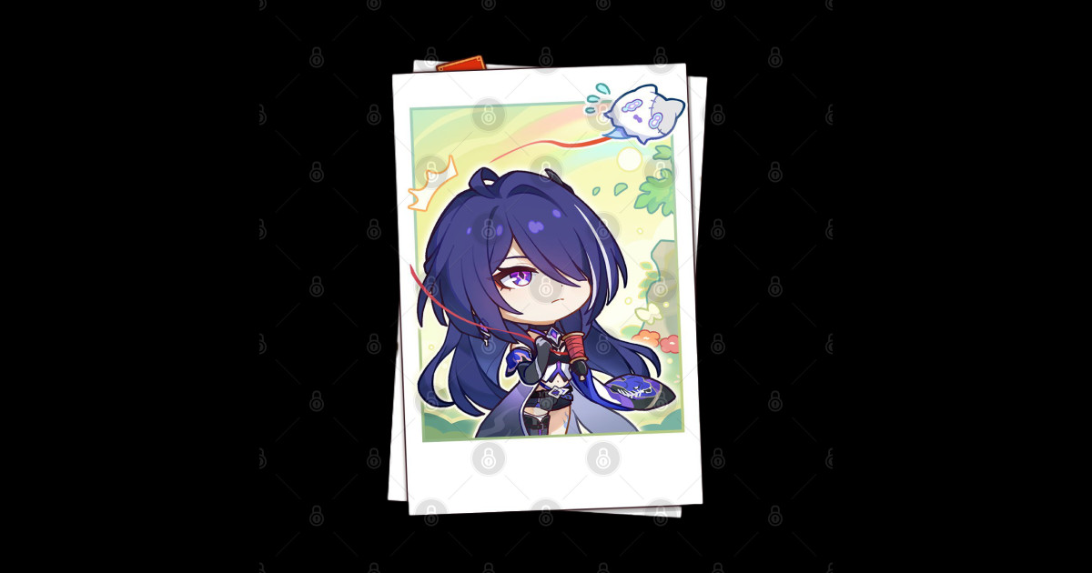 Honkai Star Rail Chibi Acheron Kite - Honkai Star Rail - Sticker ...