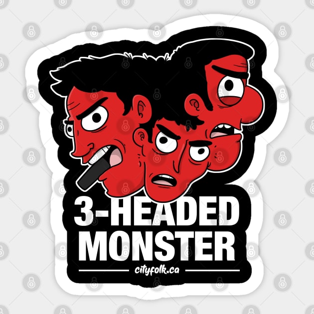 3-Headed Monster - Penguins - Sticker | TeePublic