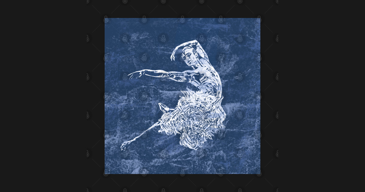 Lino print Male Ballet Dancer Swan from Swan Lake - Swan - T-Shirt ...