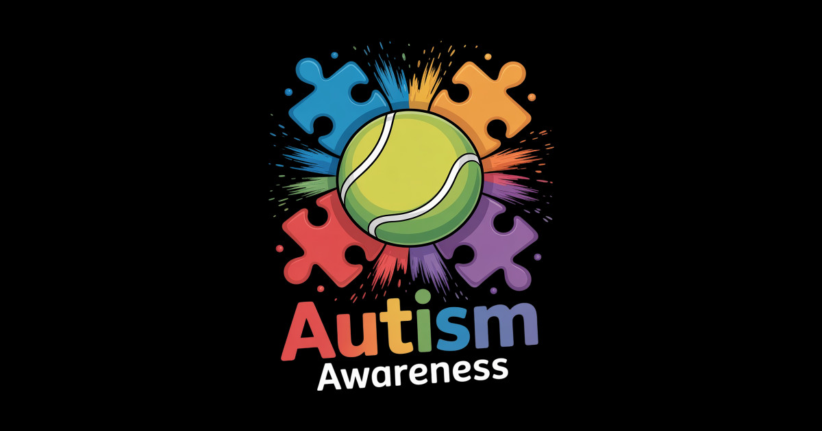 Autism Tennis Ball Autistic Autism Awareness Colorful - Autism Tennis ...
