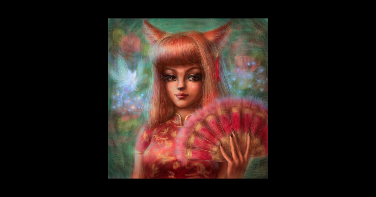 Selestial Foxie - Japanese - Sticker | TeePublic