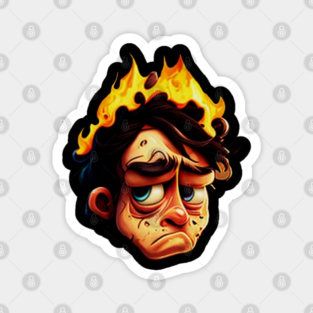 Angry Man Face - Emoji - Magnet | TeePublic