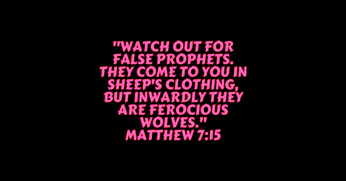 Bible Verse Matthew 7:15 - Matthew 7 15 - Sticker | TeePublic
