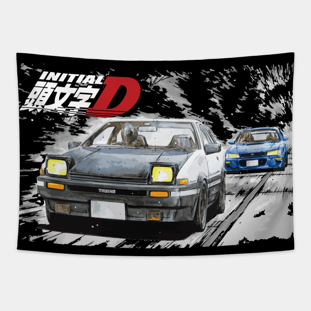 Initial D - Mountain Drift Racing Tandem Takumi Fujiwara AE86 vs Bunta ...