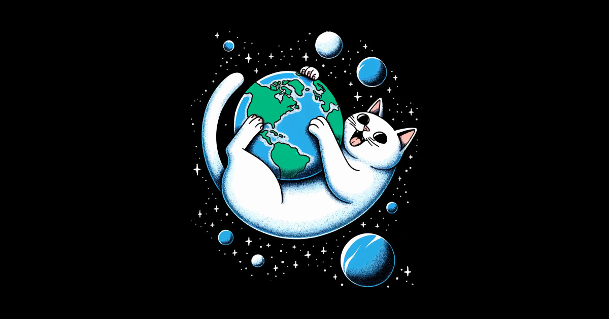 Cat Planet - Cat - Sticker | TeePublic