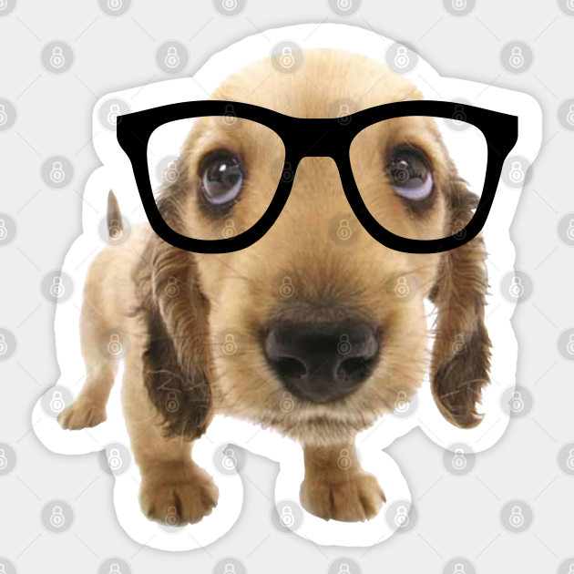 Nerd Dog - Geek - Sticker | TeePublic