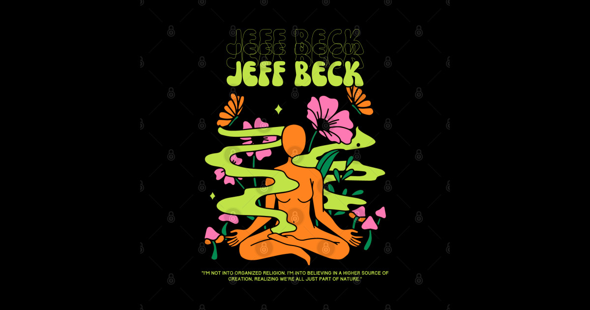 Jeff Beck // Yoga - Jeff Beck - Sticker | TeePublic