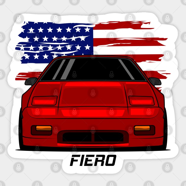 Front Red Fiero - Fiero - Sticker | TeePublic