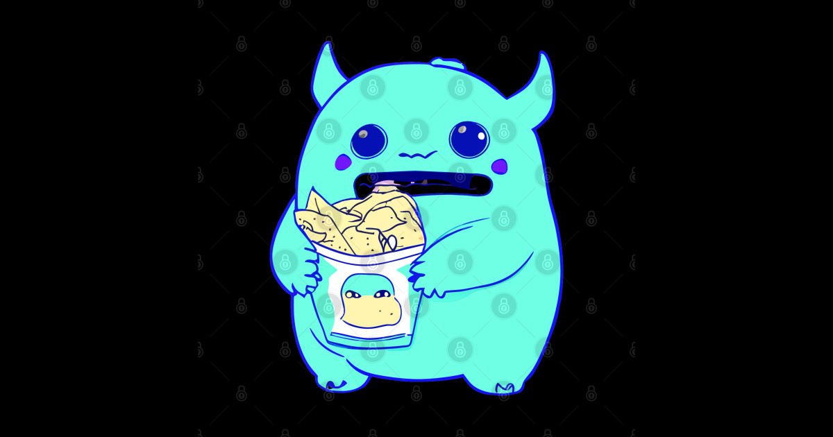 Ahh Snack Monsters! - Cute - Sticker | TeePublic