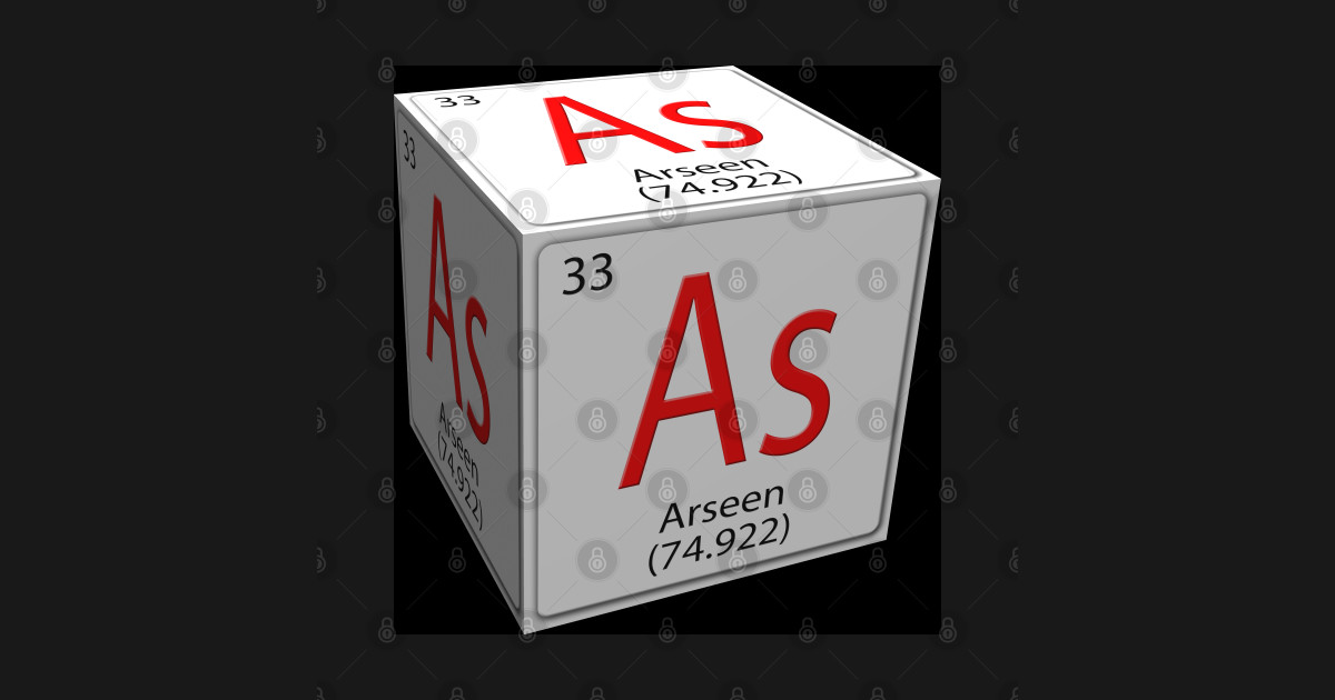 Chemical periodic table style tile - As Arseen (Nederlands / Vlaams ...