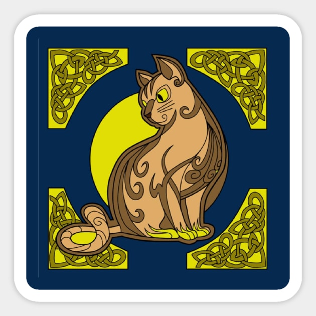 yellow cat - Yellow Cat - Sticker | TeePublic