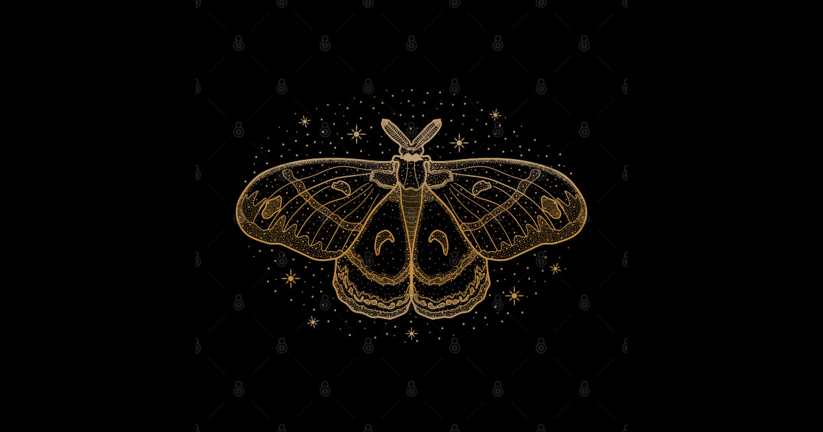 Starry Cecropia Moth - Starry Cecropia Moth - Sticker | TeePublic