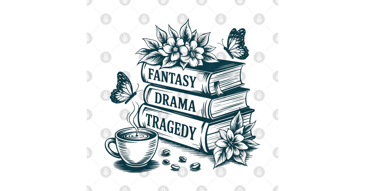 Fantasy Drama Tragedy Subtle Book Lover - Book Genre Aesthetic - T ...