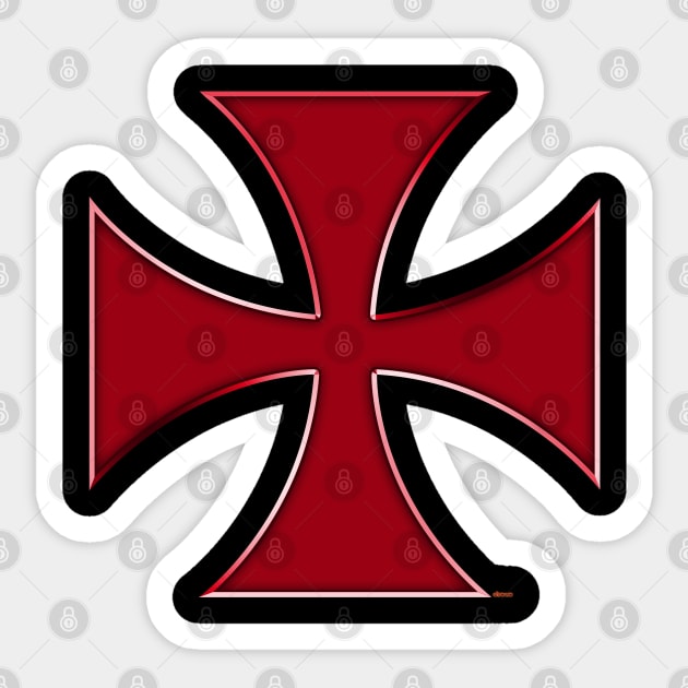 Templar cross 4 - Templar - Sticker | TeePublic