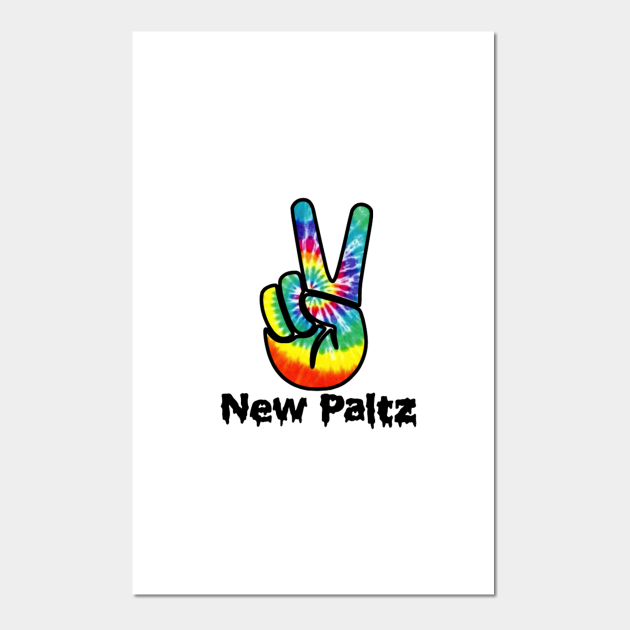 New Paltz Drippy Peace Sign - Rainbow - Posters and Art Prints | TeePublic