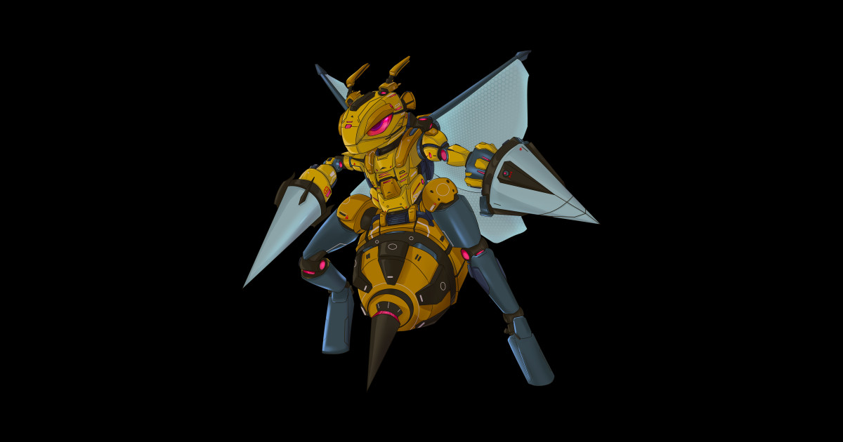 mecha bee - Mecha Monster - Sticker | TeePublic
