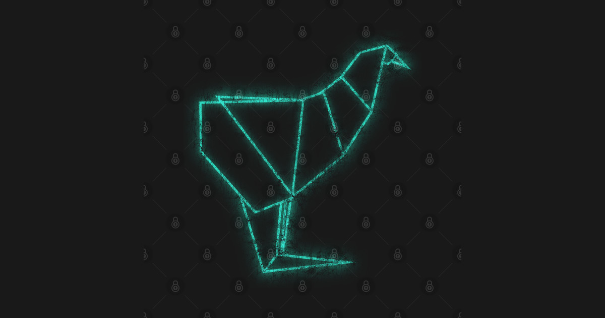 Blade Runner Neon Green Chicken Origami distressed - Blade Runner - T ...