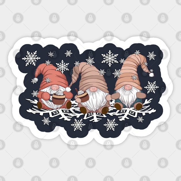 Gnomes Cute Winter Gnome - Gnomes Lover - Sticker | TeePublic