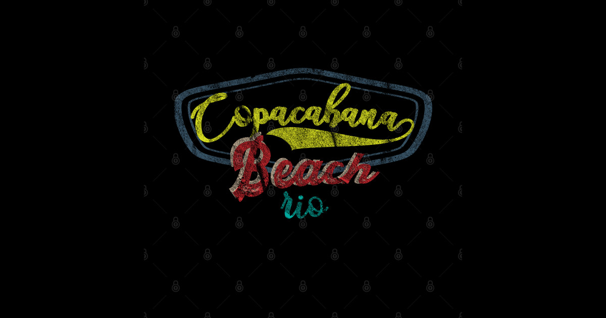 Copacabana Beach logo design distressed badge sign - Copacabana Beach ...