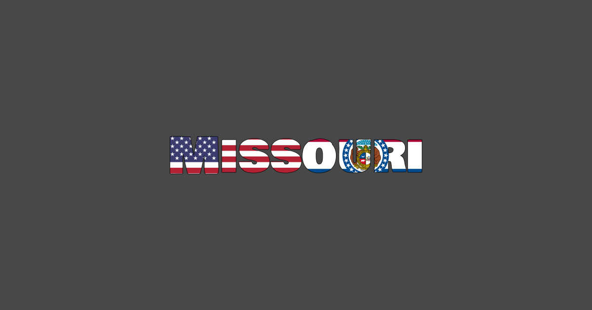 Missouri State Flag/American Flag Logo - Missouri - T-Shirt | TeePublic