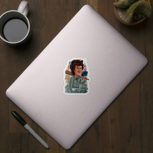 Steve with his nailed bat - Steve Harrington Stranger Things - Sticker ...