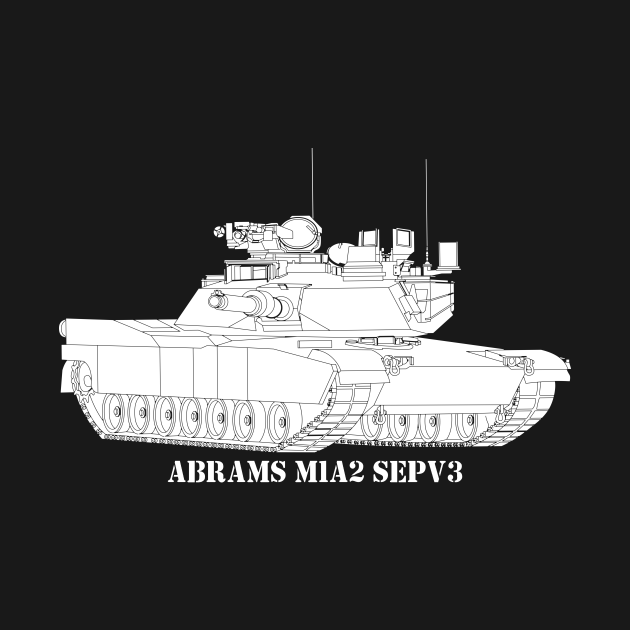 Abrams M1A2 SEPV3 Tank Cutout Silhouette Gift - Abrams M1a2 Sepv3 Tank ...